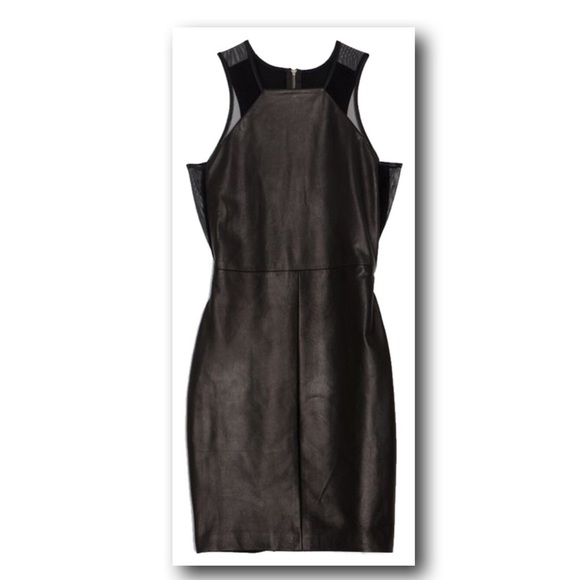 Mason | Dresses | Mason By Michelle Leather Mesh Front Dress | Poshmark